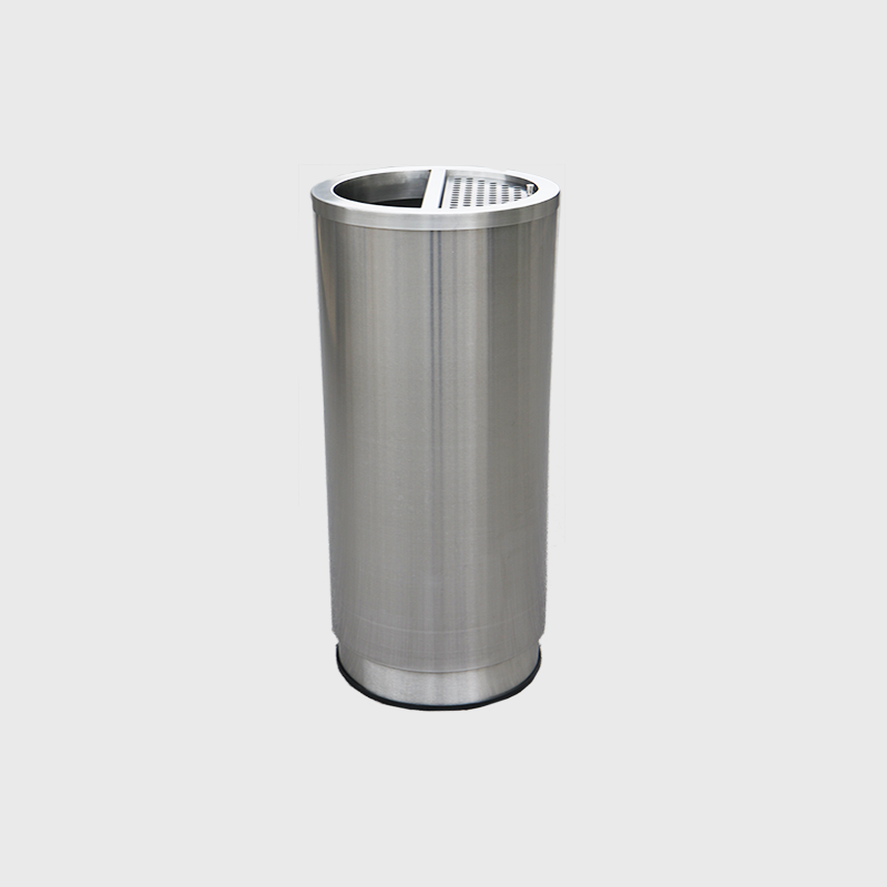 Round Stainless Steel Lobby Bin 85L – Motiq Living