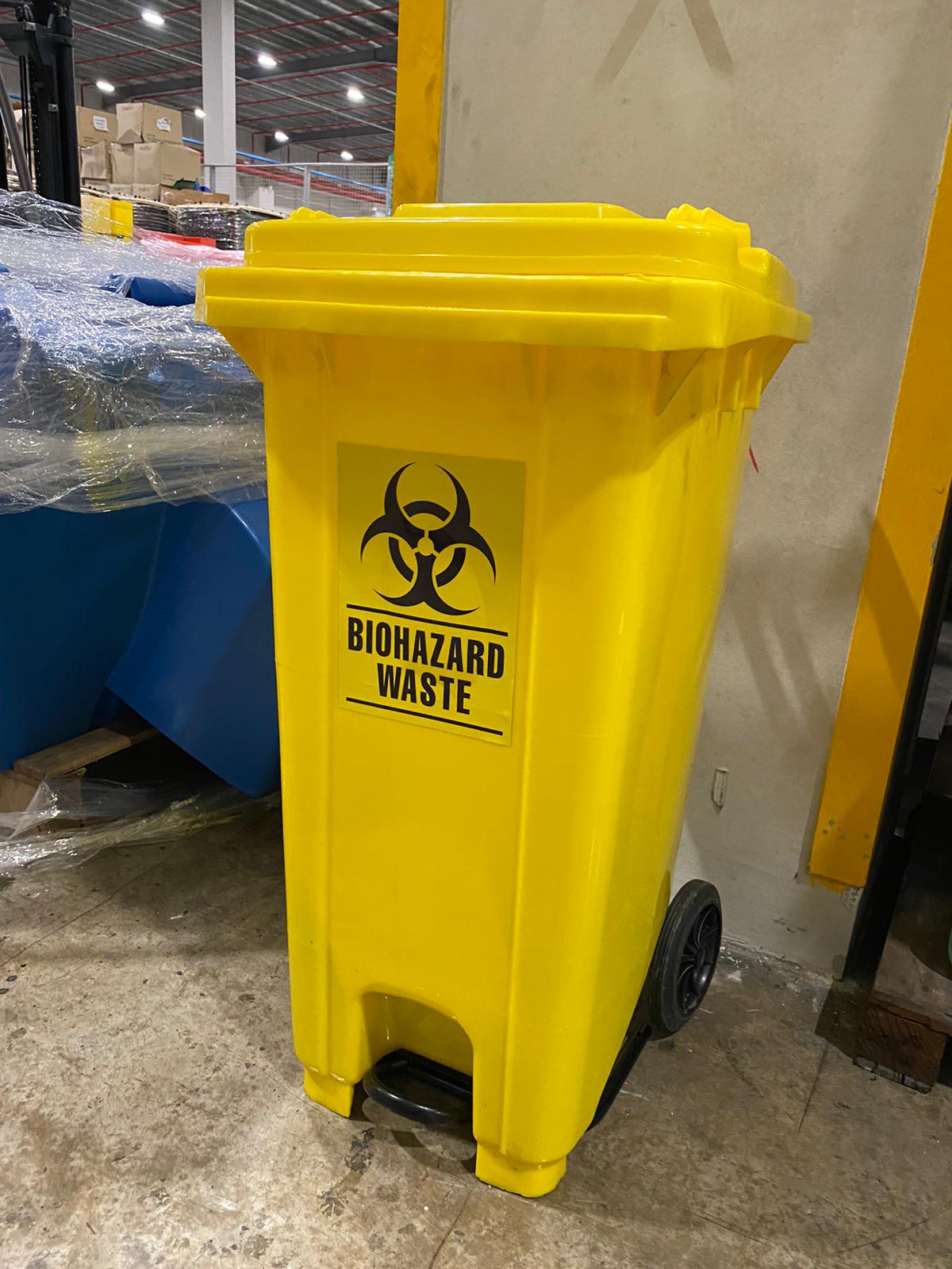 2-Wheel BioHazard Bin w Step Pedal 120-240L – Motiq Living